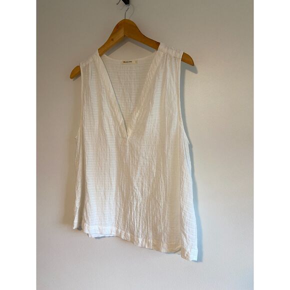 Marine Layer | Tops | Marine Layer Waffle Texture White Tank Blouse ...